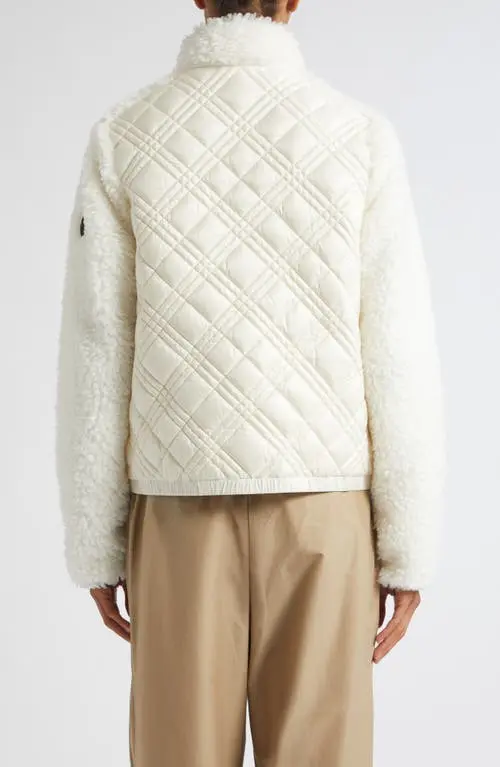 Moncler Mixed Media Fleece Zip Cardigan