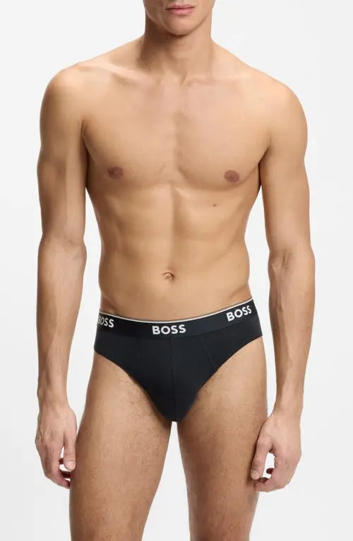 BOSS Assorted 3-pack Power Stretch Cotton Briefs - Open Blue
