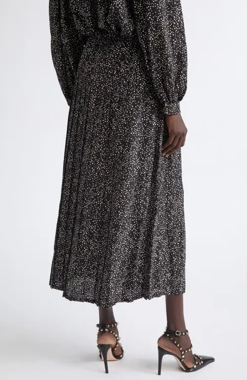 Valentino Garavani Starry Silk Crêpe De Chine Maxi Skirt