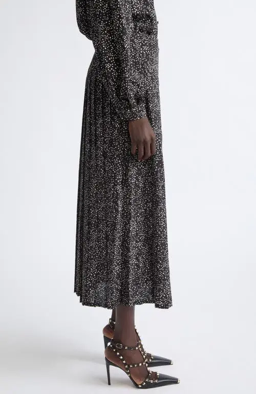 Valentino Garavani Starry Silk Crêpe De Chine Maxi Skirt