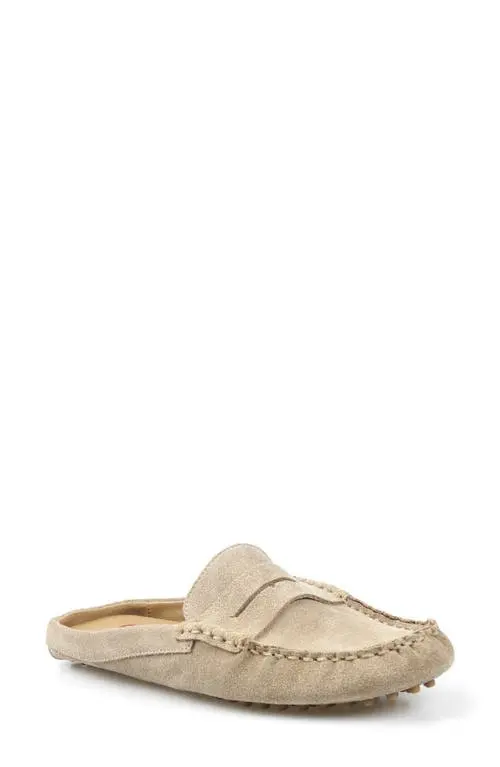 NATIONAL COMFORT Hawlie Flat Leather Mule - Nat Suede