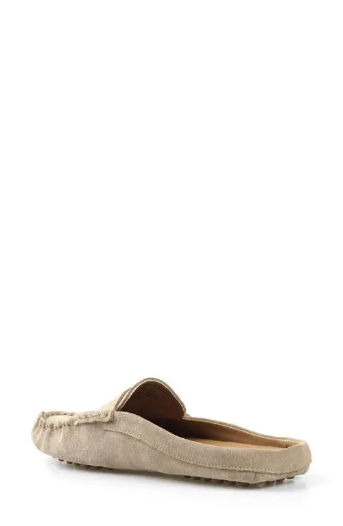 NATIONAL COMFORT Hawlie Flat Leather Mule - Nat Suede