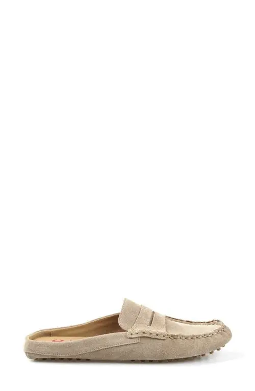 NATIONAL COMFORT Hawlie Flat Leather Mule - Nat Suede
