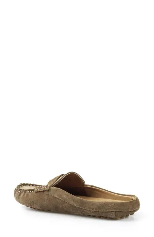 NATIONAL COMFORT Hawlie Flat Leather Mule - Sand Suede