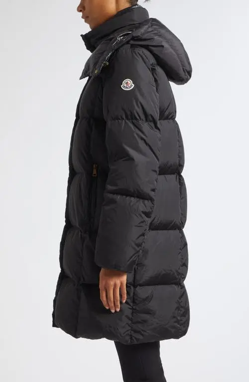 Moncler Long Water Repellent Quilted Down Coat
