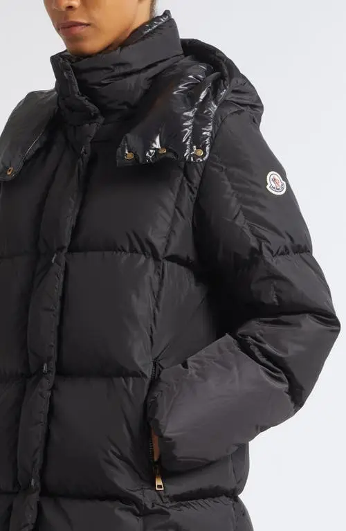Moncler Long Water Repellent Quilted Down Coat