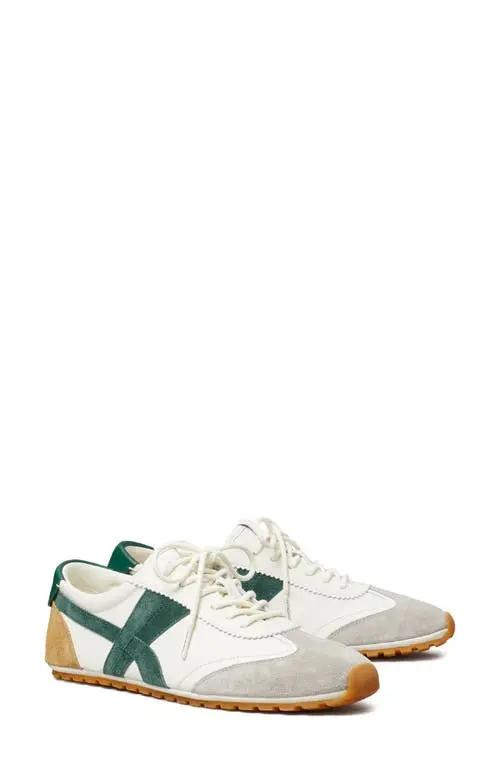Tory Burch Hank Field Sneaker - Cream/malachite/grey