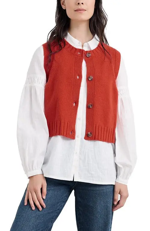 SEASALT CORNWALL Derwenn Merino Wool Blend Sweater Vest - Bucket