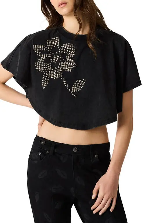 Steve Madden Callum Embellished Floral Graphic Top