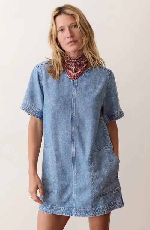 Marine Layer Izzy Denim Shift Minidress