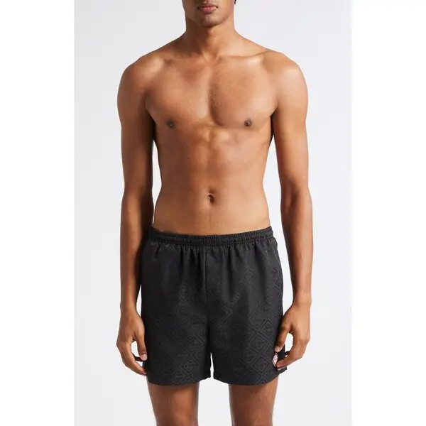Casablanca Diamond Logo Jacquard Swim Trunks - Monogram Swim