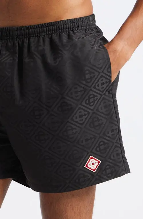 Casablanca Diamond Logo Jacquard Swim Trunks