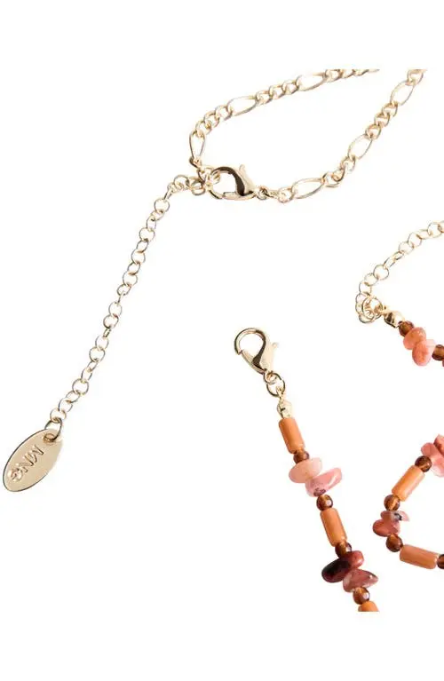 Mango Set Of 2 Medallion & Semi-precious Stone Necklaces