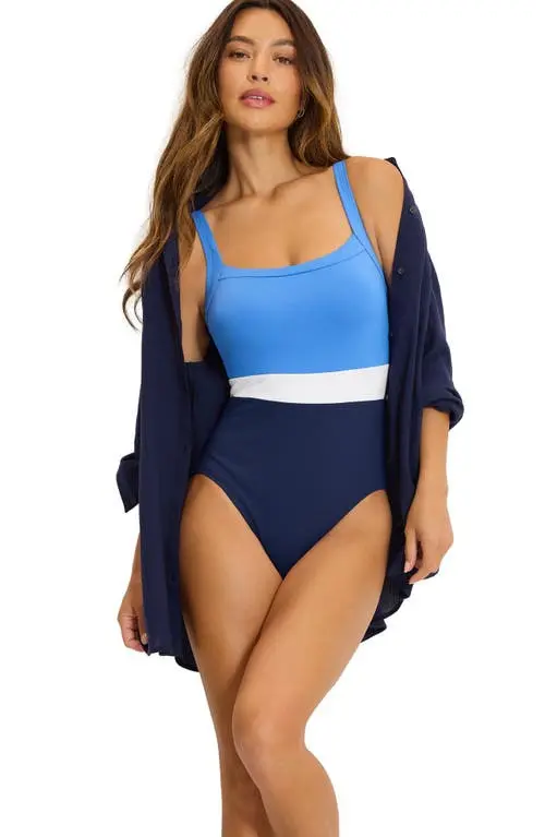 Tommy Bahama Sanibelle Colorblock One-piece Swimsuit