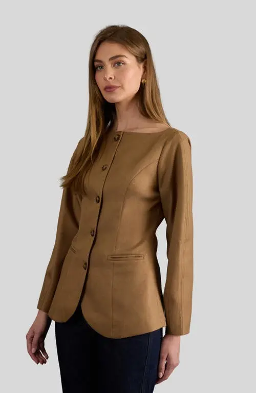 ZOE AND CLAIRE Bateau Neck Jacket