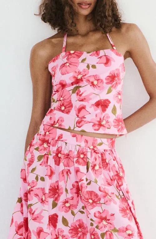 Mango Floral Halter Neck Top