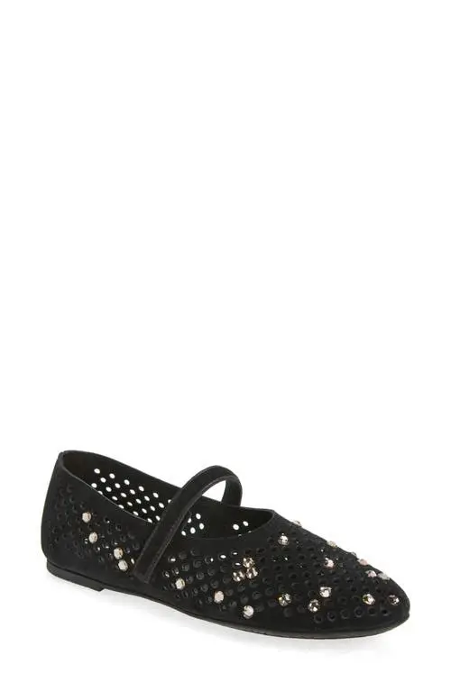 PEDRO GARCIA Alisa Mary Jane Flats With Crystal Embellishments