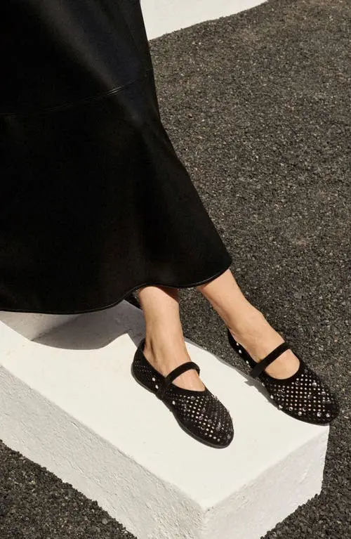 PEDRO GARCIA Alisa Mary Jane Flats With Crystal Embellishments