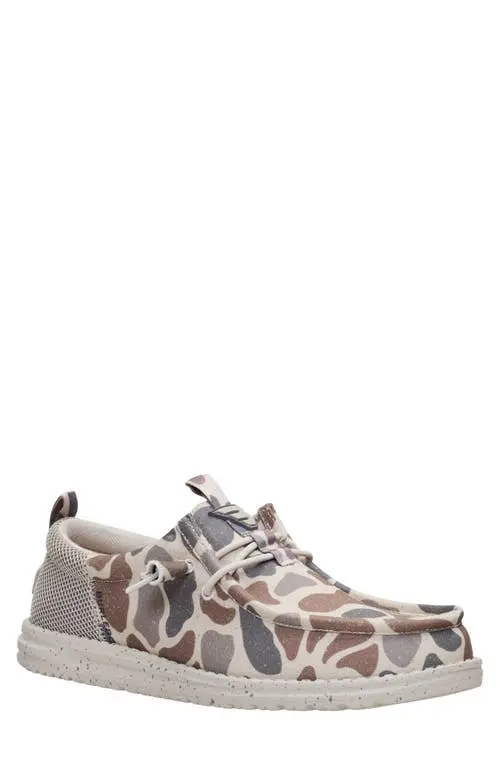 HEY DUDE X Burlebo Wally Funk Deer Camo Slip-on Shoes