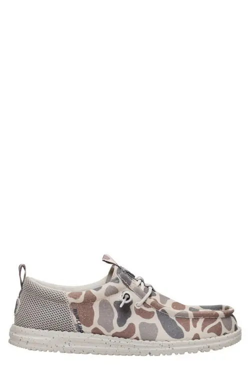 HEY DUDE X Burlebo Wally Funk Deer Camo Slip-on Shoes