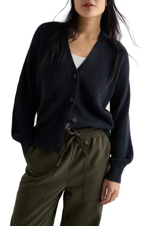 SEASALT CORNWALL Winding Creek Organic Cotton Cardigan - Maritime