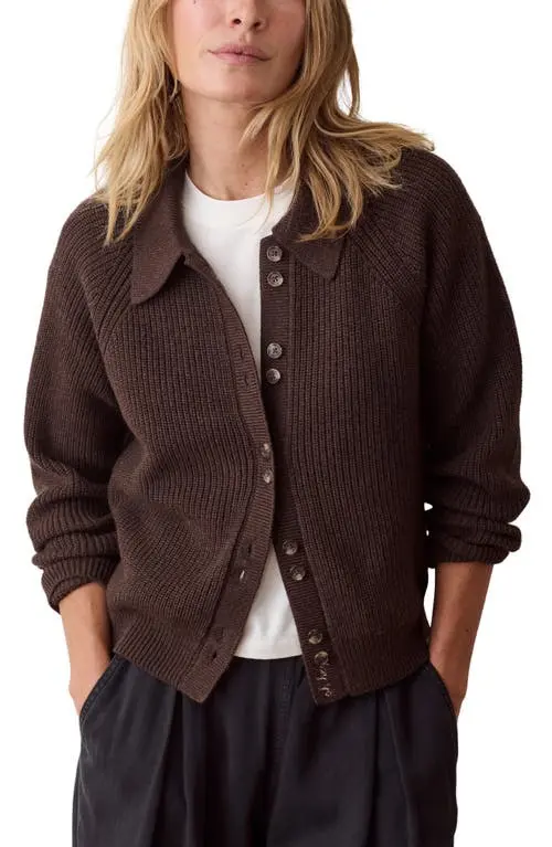 Marine Layer Parker Cotton & Merino Wool Blend Cardigan