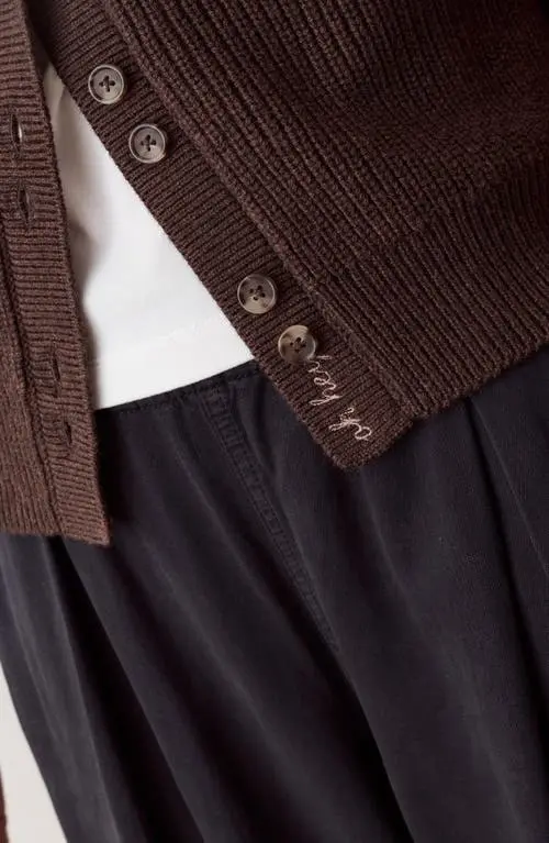Marine Layer Parker Cotton & Merino Wool Blend Cardigan