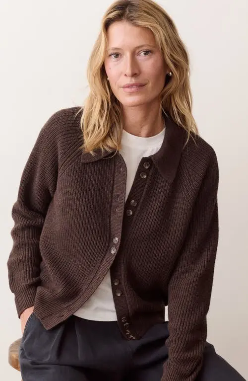 Marine Layer Parker Cotton & Merino Wool Blend Cardigan