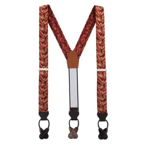 Trafalgar Phoenix Soaring Silk Button End Suspenders