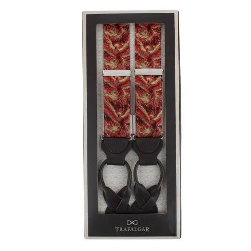 Trafalgar Phoenix Soaring Silk Button End Suspenders