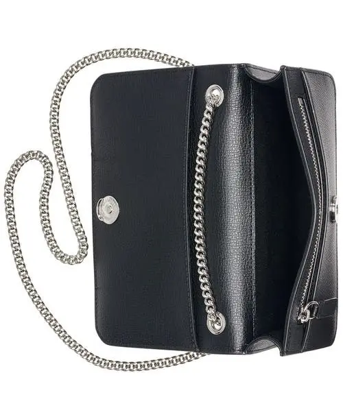Karl Lagerfeld Paris Kosette Flower Applique Crossbody - Black/silver