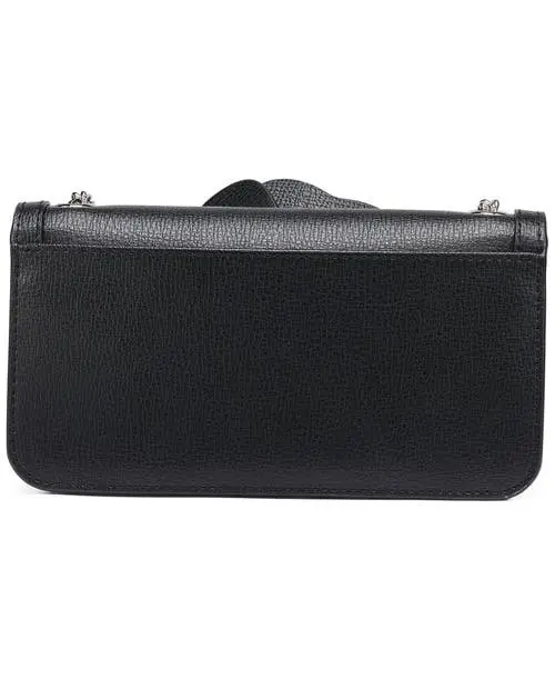Karl Lagerfeld Paris Kosette Flower Applique Crossbody Bag - Black/silver