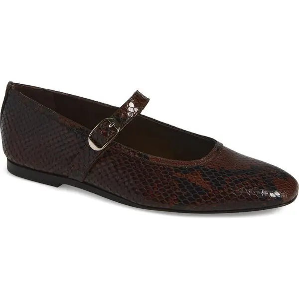 Le Monde Beryl Mary Jane Snake Embossed Ballet Flat