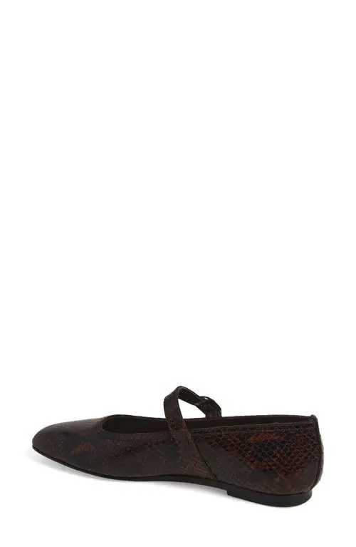 Le Monde Beryl Mary Jane Snake Embossed Ballet Flat