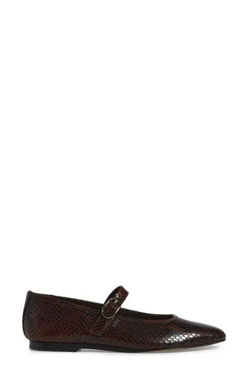 Le Monde Beryl Mary Jane Snake Embossed Ballet Flat