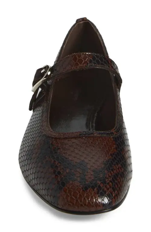 Le Monde Beryl Mary Jane Snake Embossed Ballet Flat