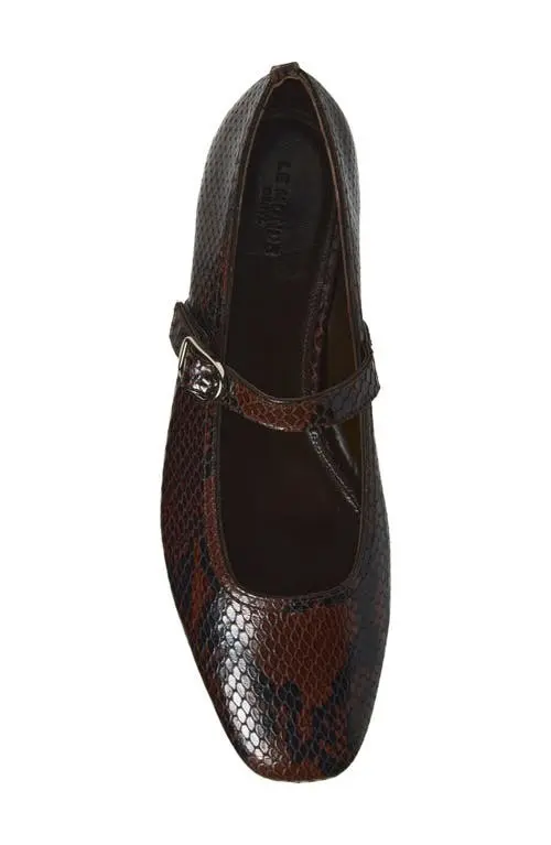 Le Monde Beryl Mary Jane Snake Embossed Ballet Flat