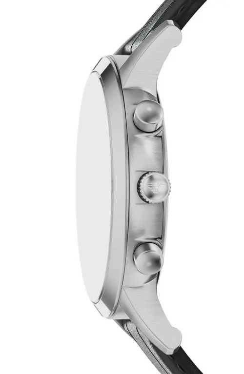 Emporio Armani Chronograph Stainless Steel Watch - Black