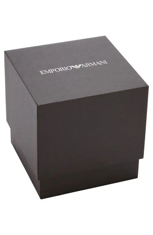 Emporio Armani Chronograph Stainless Steel Watch - Black