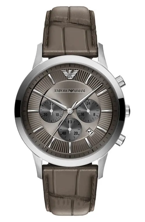 Emporio Armani Chronograph Stainless Steel Watch - Gray