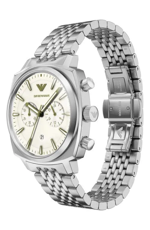 Emporio Armani Cushion Case Bracelet Chronograph Watch