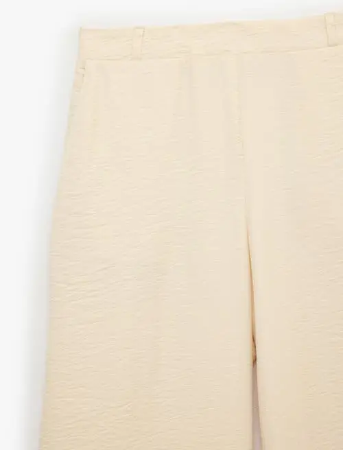 Koton Straight Full Length Belted Wide Leg Pants