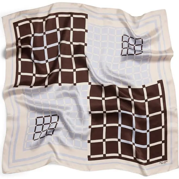 Rag & Bone Pop Geo Silk Scarf - Dustg