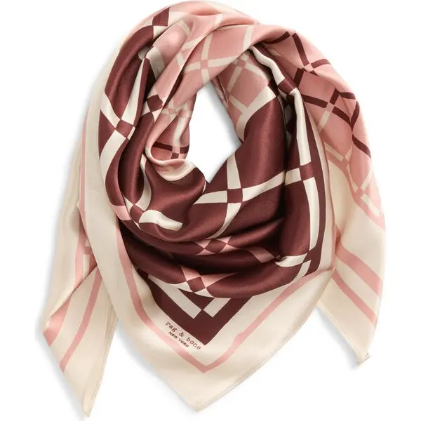 Rag & Bone Pop Geo Silk Scarf - Dustg