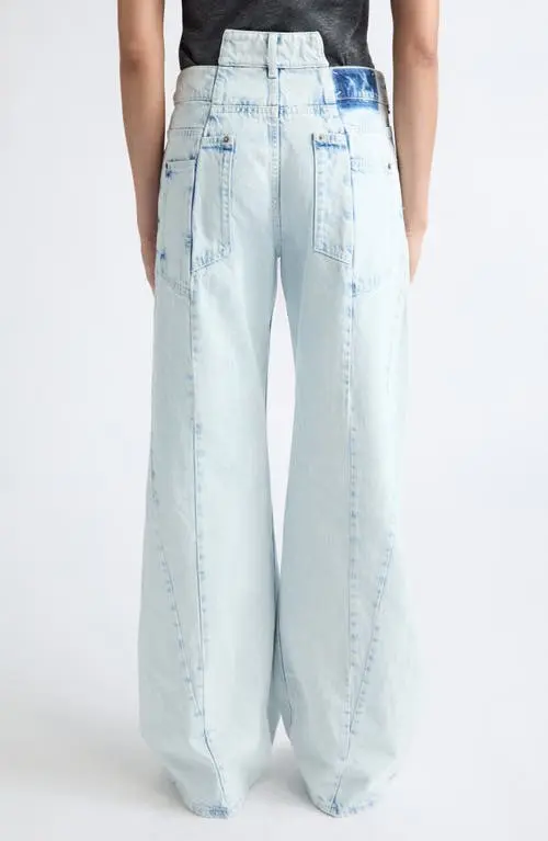 MAISON MARGIELA Décortiqué Wide-leg Jeans - Bleached Indigo Blue