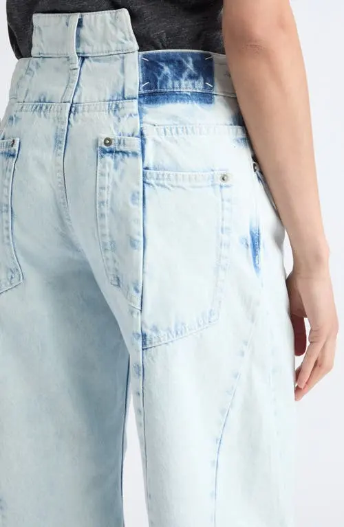 MAISON MARGIELA Décortiqué Wide-leg Jeans - Bleached Indigo Blue