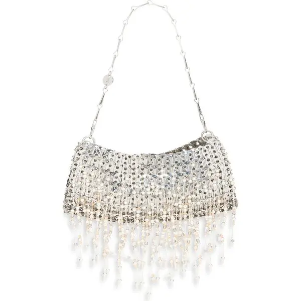 Rabanne 1969 Beaded Faux Pearl Shoulder Bag - Nacre/gris