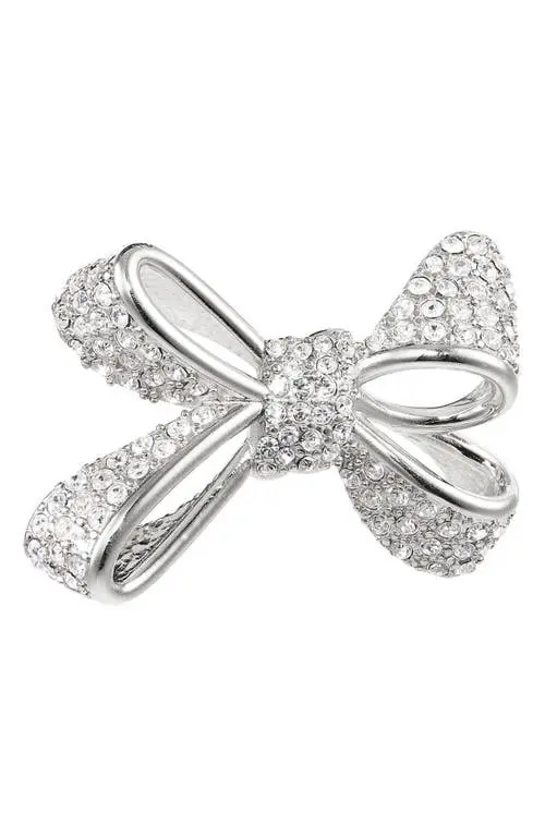 Oscar De La Renta Small Pavé Crystal Bow Stud Earrings