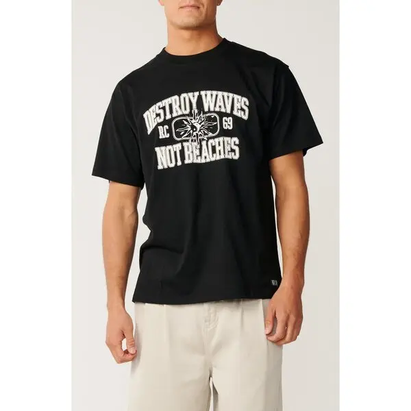 Rip Curl Disorder Destroy Cotton Graphic T-shirt