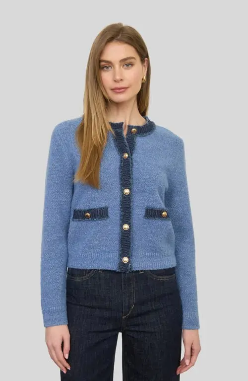 ZOE AND CLAIRE Fringe Trim Cardigan